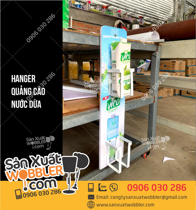 Hanger quảng cáo Hộp nước dừa Vico