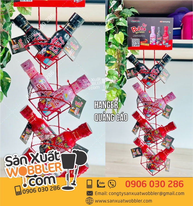 Hanger trưng bày chai gia vị Buldak