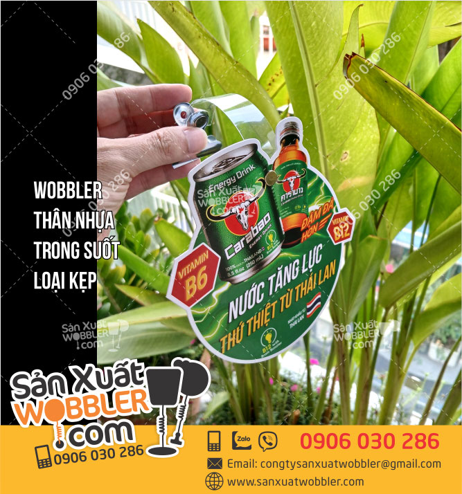 Wobbler quảng cáo Nước tăng lực Carabao
