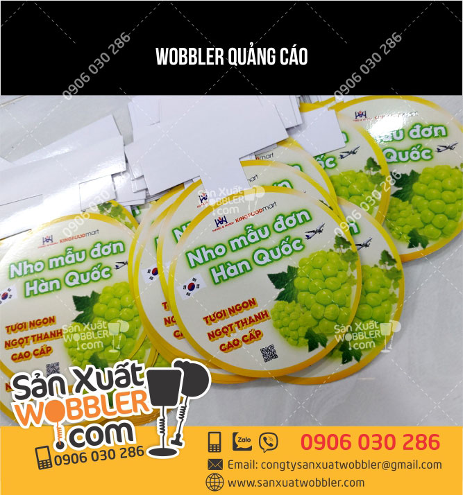 Wobbler quảng cáo Nho mẫu đơn Hàn Quốc