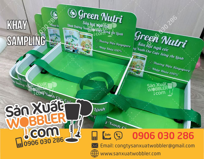 Khay sampling quảng cáo sữa