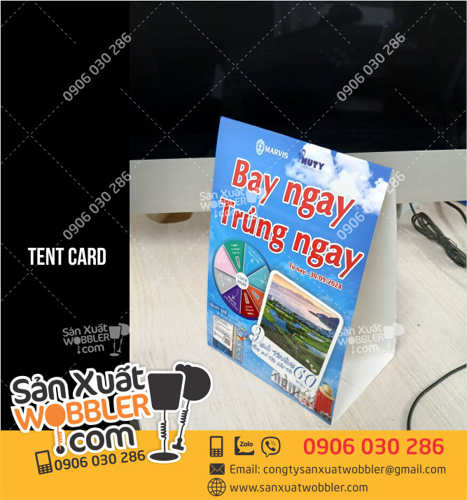 Tent card quảng cáo Kem đánh răng