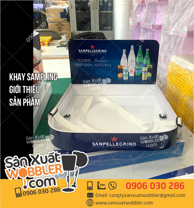 Tray sampling giới thiệu sản phẩm Sanpellecrino