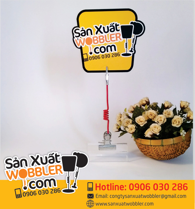 Kẹp wobbler 2 đầu, kẹp quảng cáo 2 đầu.