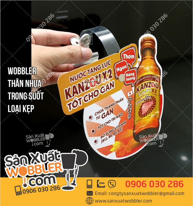 Wobbler quảng cáo nước tăng lực Kanzou