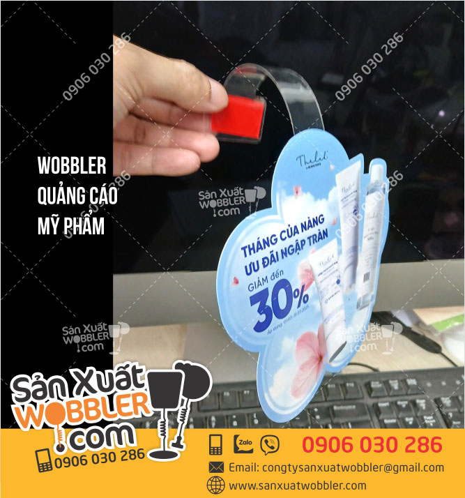 Wobbler quảng cáo sản phẩm Mỹ phẩm