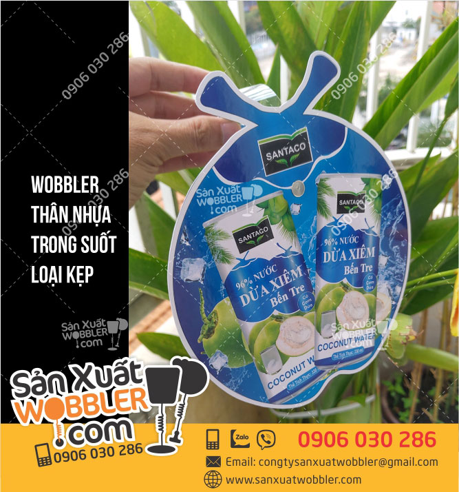Wobbler quảng cáo Nước dừa xiêm Santaco