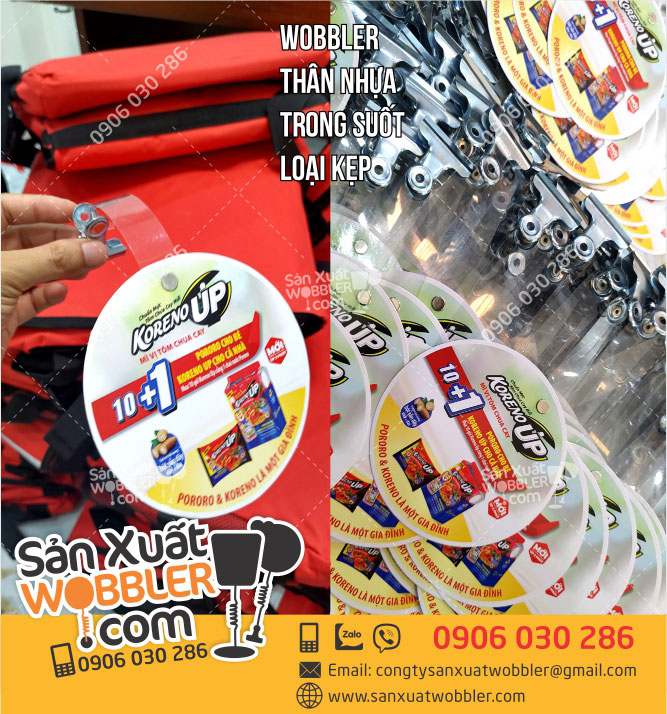 Wobbler quảng cáo Mì Koreno UP