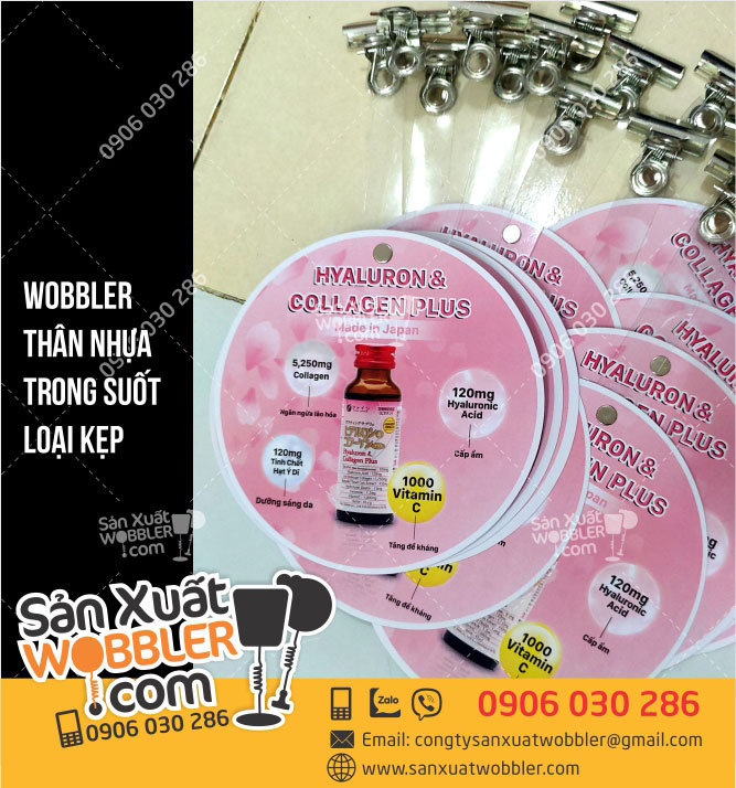 Wobbler quảng cáo Hyaluron Colllagen Plus