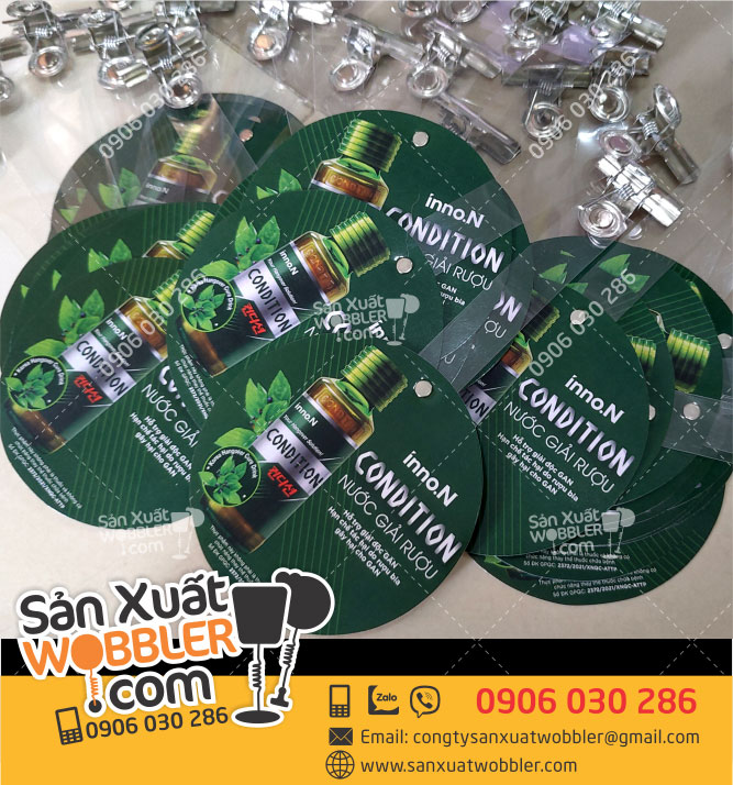 Wobbler quảng cáo Nước giải rượu